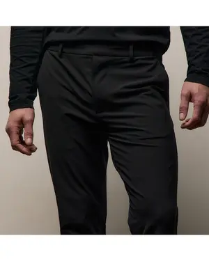 JAMES PERSE Slim Fit Performance Stretch Cotton Blend Golf Trousers - Black