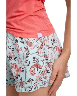 NICK & NORA Sleep Shorts With Brooch Print