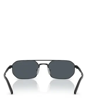 Prada Rectangular Sunglasses, 55mm - Dark Grey