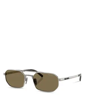 Prada Tone Rectangle Sunglasses 55mm - Light Brown
