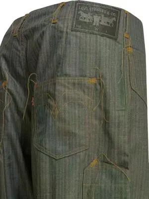 Junya Watanabe Pinstripe Contrast Stitch Trousers