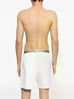 Emporio Armani Logo Waistband Drawstring Swim Shorts