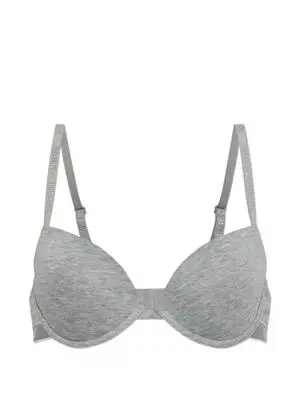 Emporio Armani Logo-tape Underwired Bra - Grey