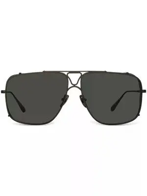 Linda Farrow Enzo Pilot-frame Sunglasses - Black