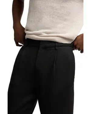 Onia Lyocell Pleated Trousers - Black