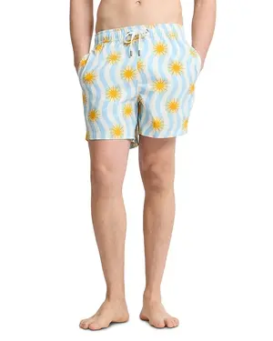 Onia Charles 5" Swim Trunks - Light Blue Multi