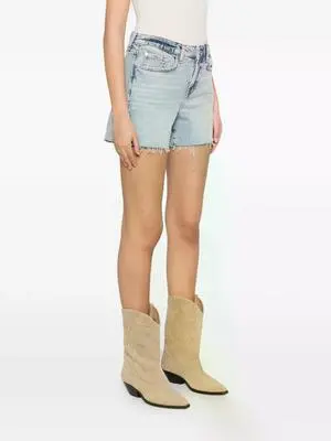 7 For All Mankind Monroe Raw-cut Denim Shorts