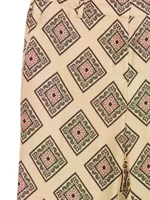 Alberto Biani Geometric Print Silk Trousers