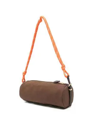 Miu Miu Gabardine Cylindrical Shoulder Bag - Brown