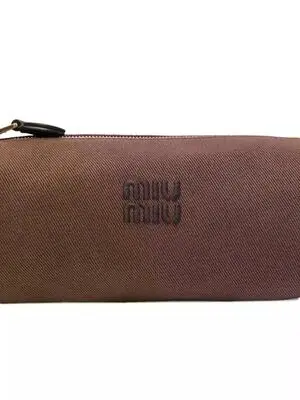 Miu Miu Gabardine Cylindrical Shoulder Bag - Brown