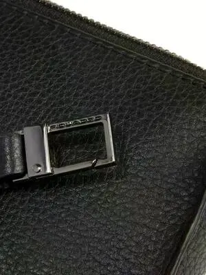PIQUADRO Grained Leather Clutch Bag