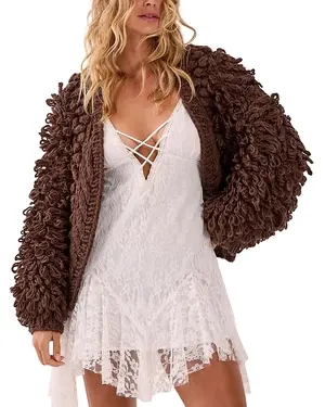 Nasty Gal Chunky Loop Yarn Knitted Cardigan