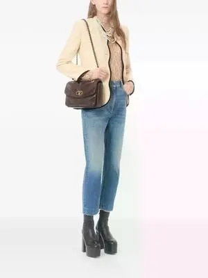 Valentino Garavani Silk Linen Canvas Jacket With Velvet Trim