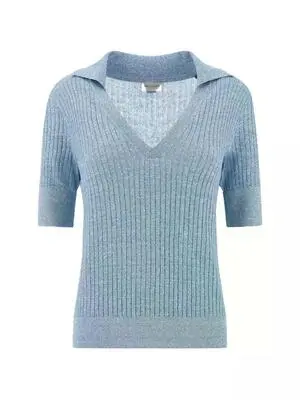 Paul & Shark Urukai Ribbed Knit V-neck T-shirt