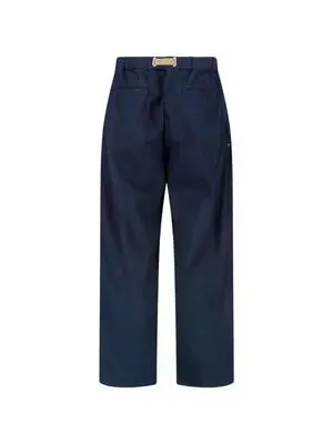 WHITE SAND Belted Pleated Trousers