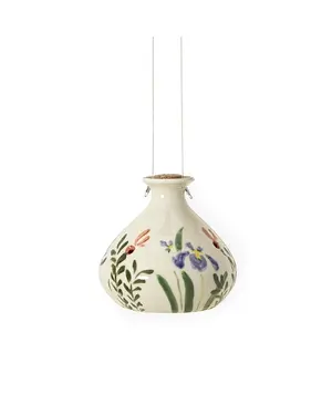 UNCOMMON GOODS Hand-painted Porcelain Hummingbird Feeder - Multi