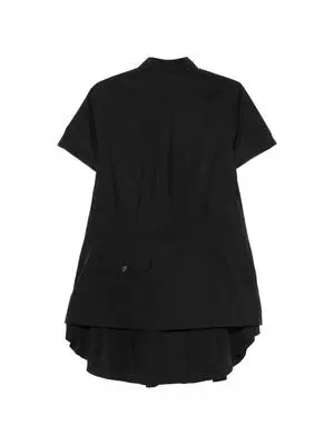 Noir Kei Ninomiya Layered Midi Dress With Pleated Trim