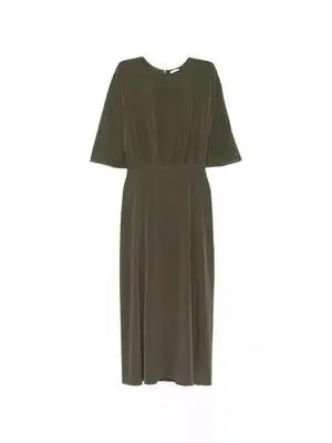 JOSEPH Silsila Gathered-waistline Split Dress - Green