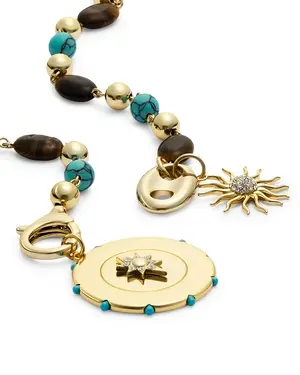 Ramy Brook Serra Beaded Charm Necklace - Turquoise Multi