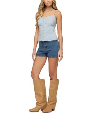 EDIKTED Milena High Rise Denim Shorts