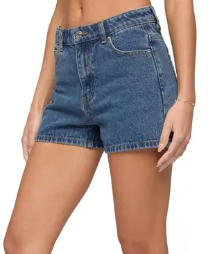 EDIKTED Milena High Rise Denim Shorts