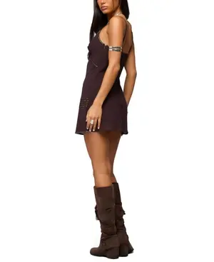 EDIKTED Raquelle Beaded Mini Dress