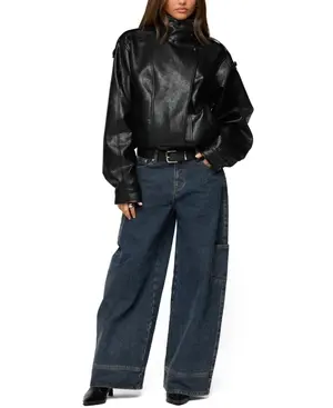 EDIKTED Jaicee High Neck Oversized Jacket