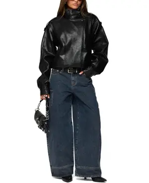 EDIKTED Jaicee High Neck Oversized Jacket