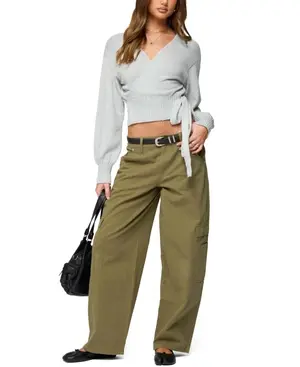 EDIKTED Stella Wrap Knit Cardigan