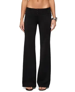 EDIKTED Katalia Sequin Flared Pants