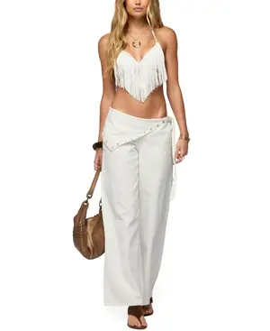 EDIKTED Kienna Fringed Bra Top