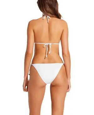 VITAMIN A Elle Tie Side Bikini Bottom - White
