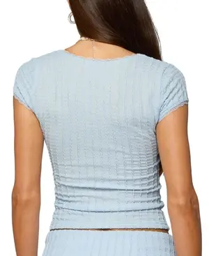 EDIKTED Iyara Textured Knit Top