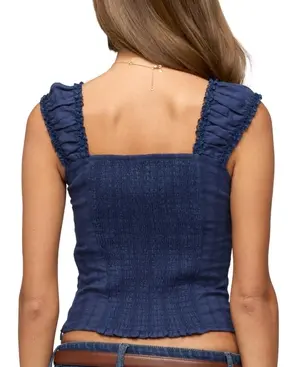 EDIKTED Katerine Embroidered Cotton Top