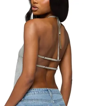 EDIKTED Itara Sequin Halter Top