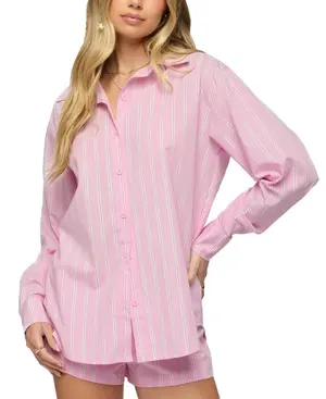 EDIKTED Carmella Striped Oversized Shirt