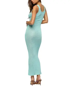 EDIKTED Abby Sequin Sheer Knit Maxi Dress