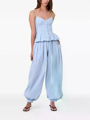 NICHOLAS Staci Spaghetti-strap Peplum Top