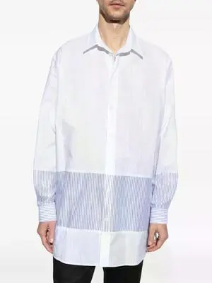 MAISON MARGIELA Stripe-pattern Cotton Shirt - White
