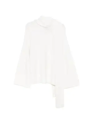 Barbara Bui Scarf Detail Crew Neck Sweater