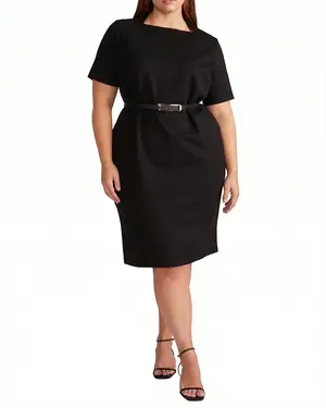 Universal Standard Envelope Neck Ponte Dress - Black