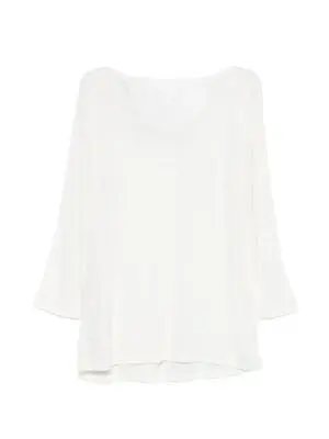 PUROTATTO Boat-neck T-shirt - Neutrals