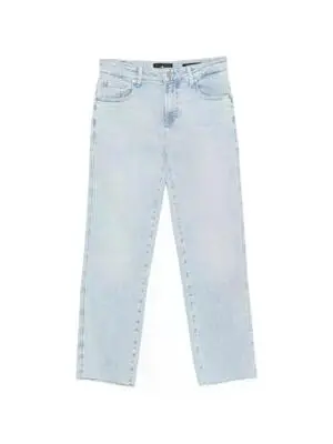 7 For All Mankind Calie Raw-cut Straight-leg Jeans - Blue