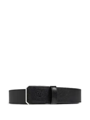 Bally Logo-embossed Leather Belt - Black