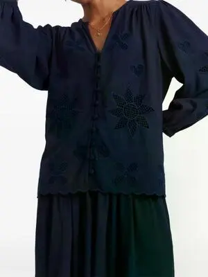 Chinti & Parker Broderie V-neck Shirt