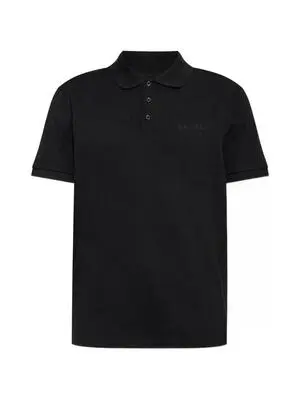 Balmain Logo-embroidered Polo Shirt - Black