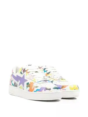 A BATHING APE Camo Print Lace-up Sneakers