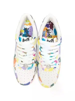 A BATHING APE Camo Print Lace-up Sneakers