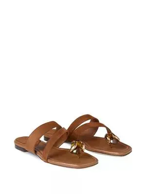 JIMMY CHOO Emeri Stone Flat Sandals