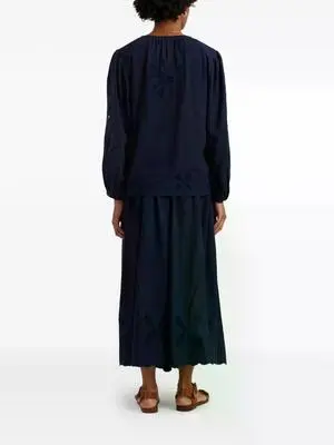 Chinti & Parker Broderie V-neck Shirt